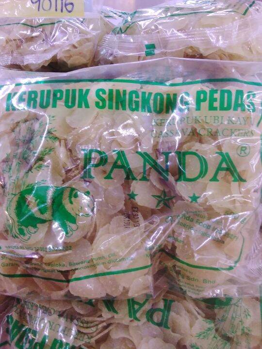 KERUPUK SINGKONG RASA PEDAS CAP PANDA 100 % ASLI DARI INDONESIA ( 1 ...