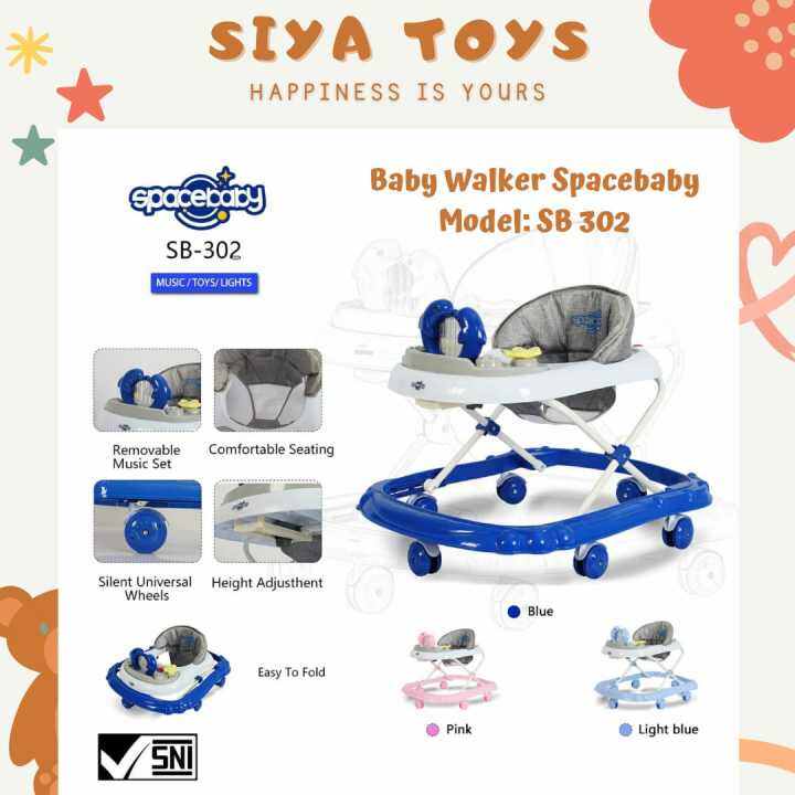 SIYA FREE KARDUS & BUBBLEWRAP BABY WALKER APOLO SPACEBABY SB 302, SB ...