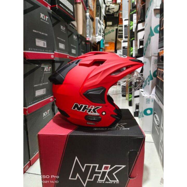 HELM NHK PREDATOR CRIPSTON DOUBLE VISOR PULL WARNA | Lazada Indonesia