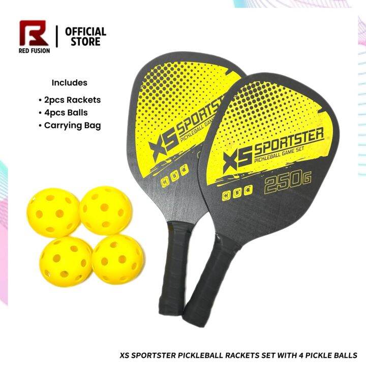 XS Sportster Pickleball Rackets Set With 4 Pickle Balls | Lazada PH