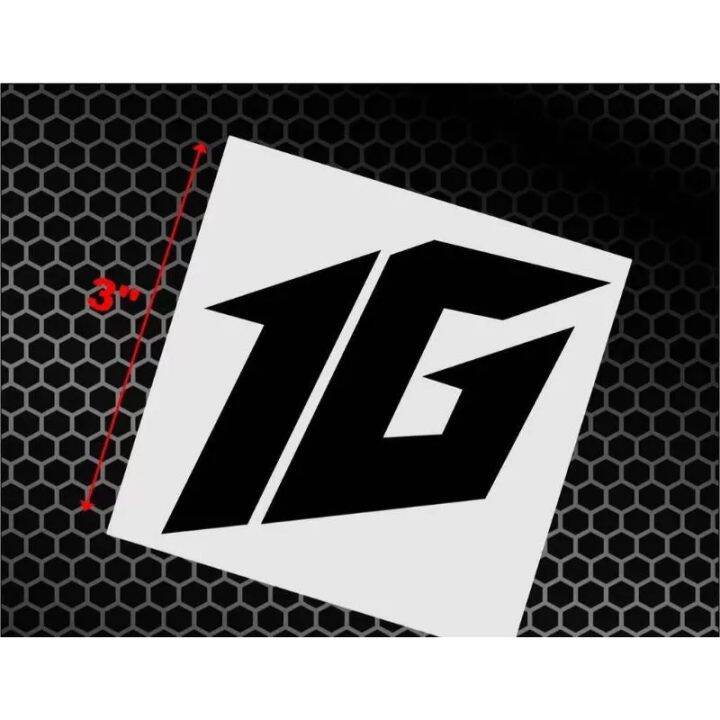 1G inspired logo sticker for motorcycle diecut waterproof 3inches long ...