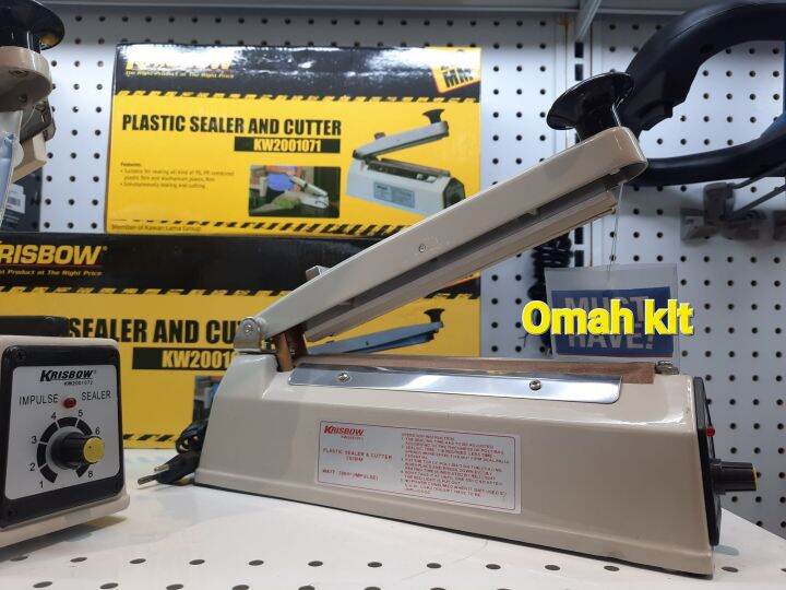 krisbow sealer plastik plastic sealer and cutter | Lazada Indonesia