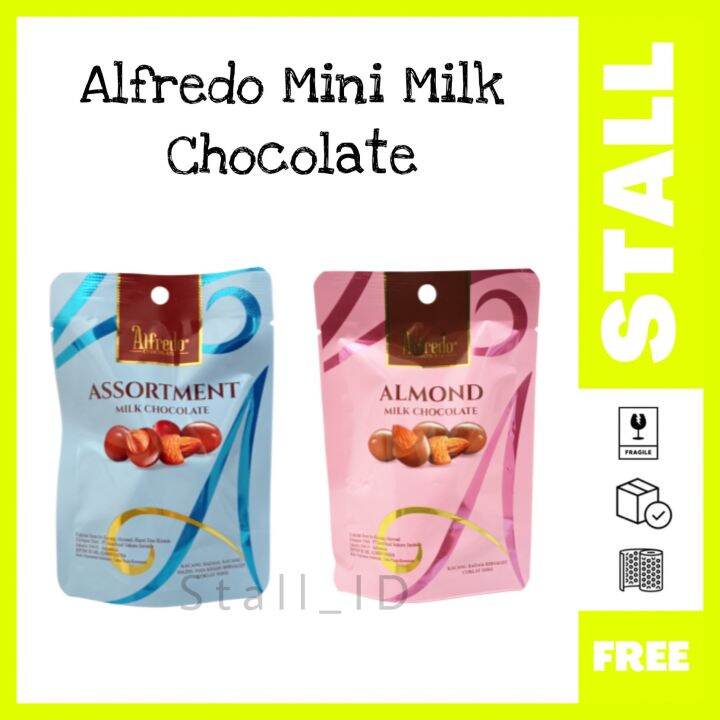 Coklat Alfredo Mini Pouch Almond Assortment Chocolate | Lazada Indonesia