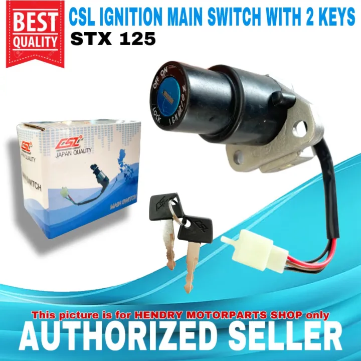 ORIGINAL CSL IGNITION MAIN SWITCH 2 KEYS FOR YAMAHA STX125 / STX 125 ...