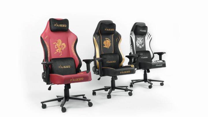 MUSSO Gaming Chair Throne series XL Premium Swivel Racing Chair with ...