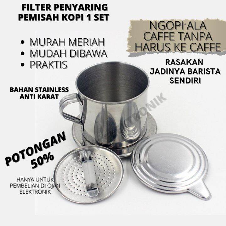 Penyaring Kertas Saringan Pemisah Biji Air Kopi Bubuk Saringan Teh ...
