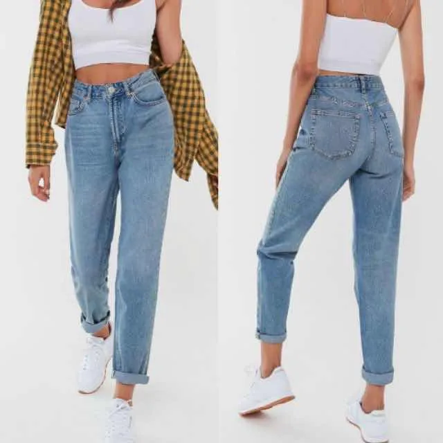 Moms Jeans Aesthetic pants Random design | Lazada PH