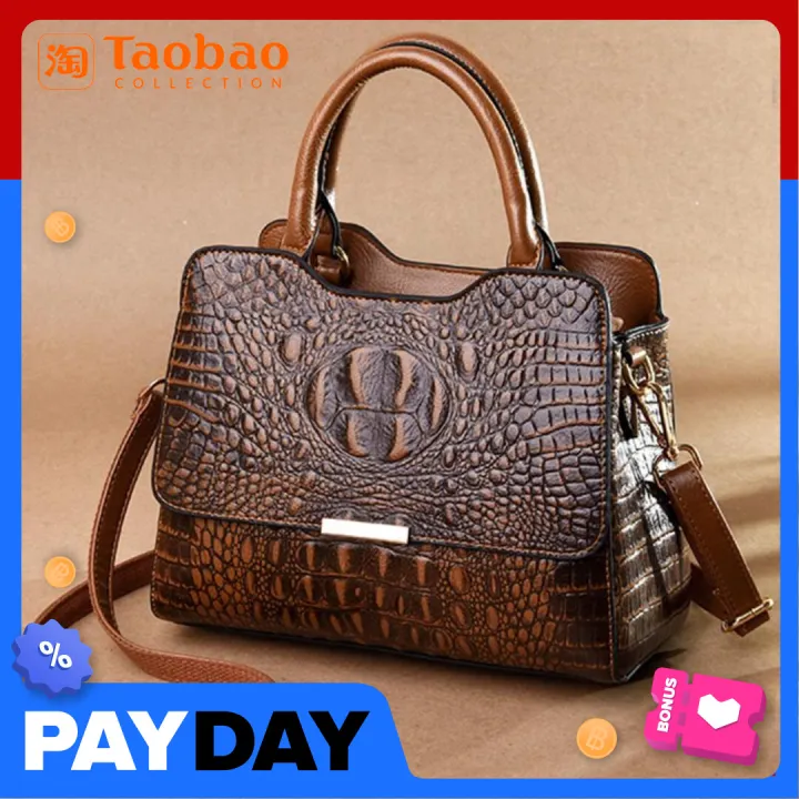 Taobao Collection กระเป๋าสะพายผู้หญิงกระเป๋าถือผญกระเป๋าสะพายข้างลายหนังจระเข้ | Lazada.co.th