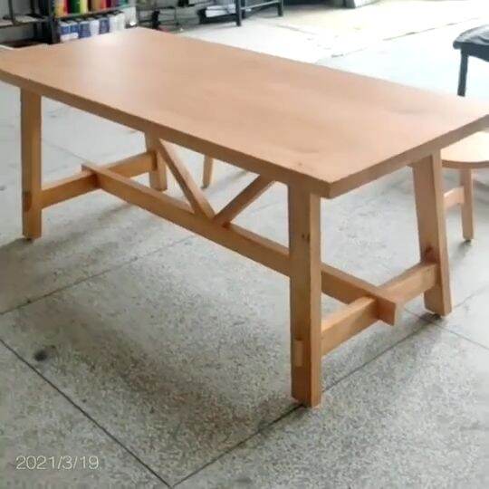 100/120/140cm Solid Wood Dining Table Study Desk Wooden Table for ...