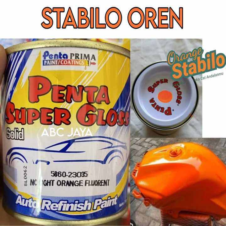 (JAWA-BALI) Cat Duco Penta Super Gloss NC Light Orange Fluorent 200ml ...