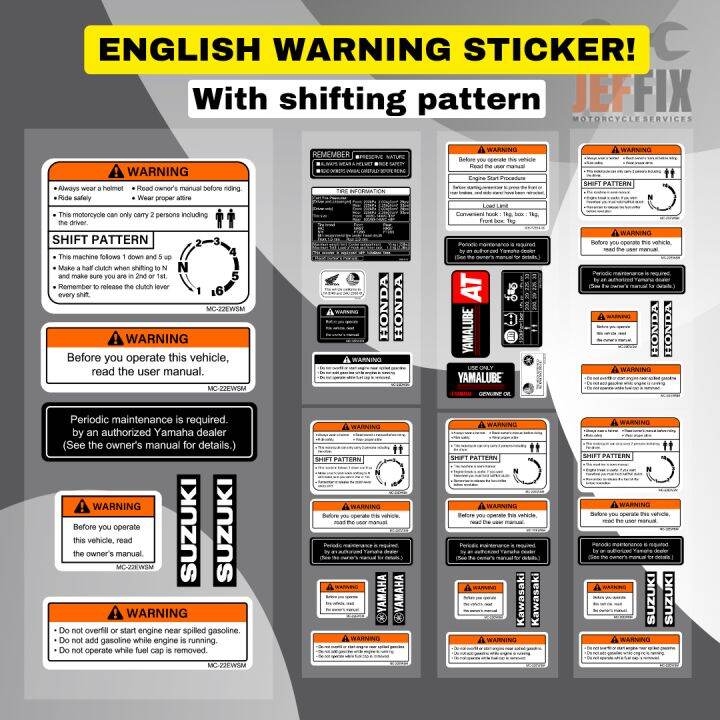 English Warning Stickers | Lazada PH