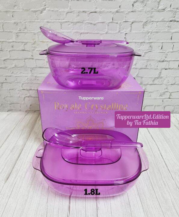 Tupperware Crystalline Serving Set-Purple | Lazada