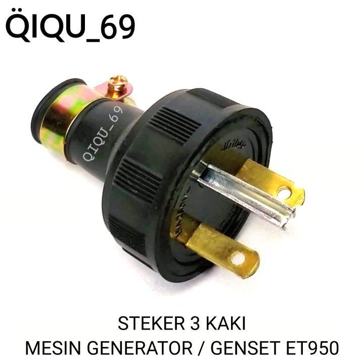 Steker colokan listrik 3 kaki genset ET950 2Tak | Lazada Indonesia