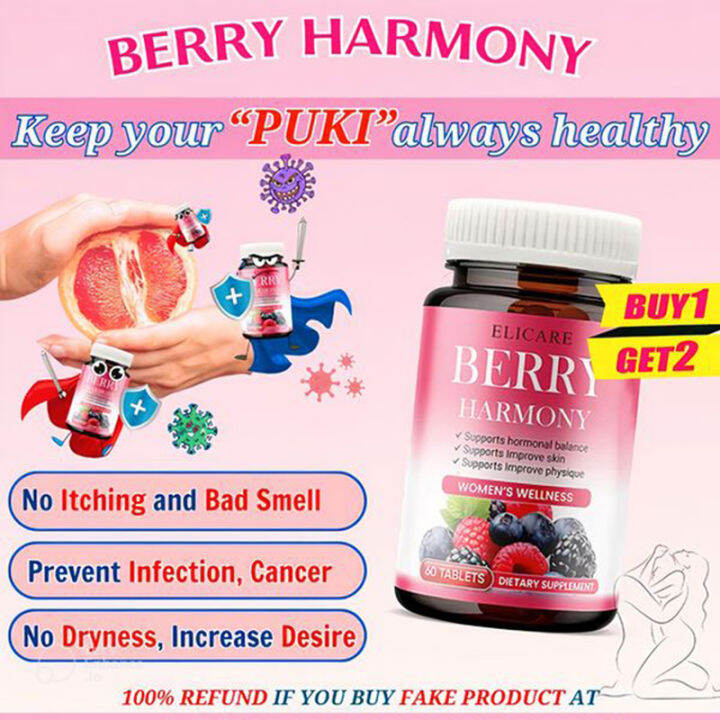 【BUY 1 GET 2】Elicare-BERRY HARMONY for hormonal balance, improved skin ...