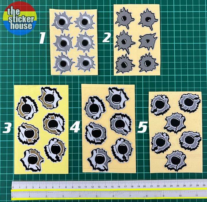 BULLET STYLE (TUTUP CALAR / BLOCKING SCAR) DESIGNS STICKER CUTTING ...