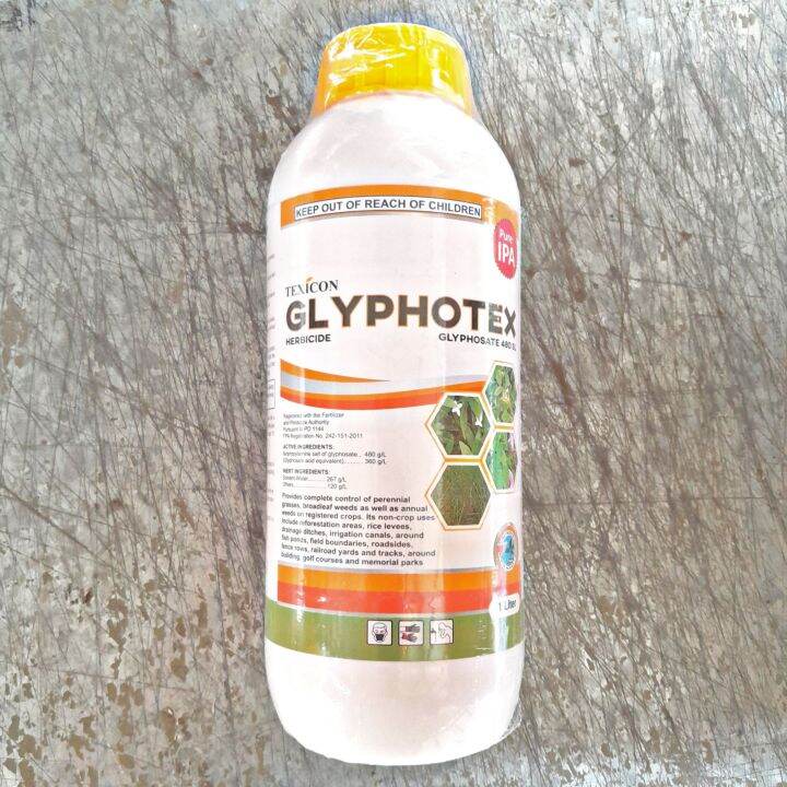 GLYPHOTEX 480 SL (1 LITER) GLYPHOSATE HERBICIDE by TEXICON - LIKE GRASS ...