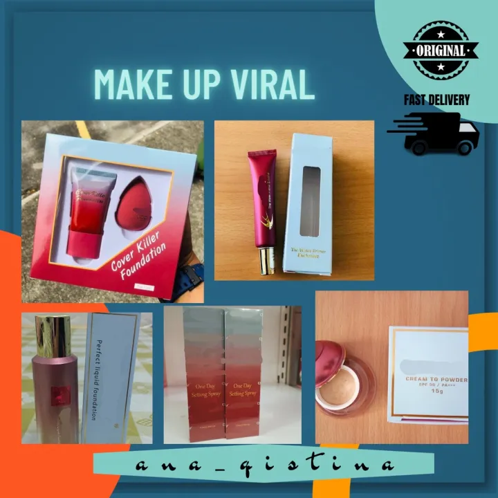 OKAYA EYELINER/ PERFECT LIQUID FOUNDATION/EYEBROW/SETTING SPRAY / CREAM ...