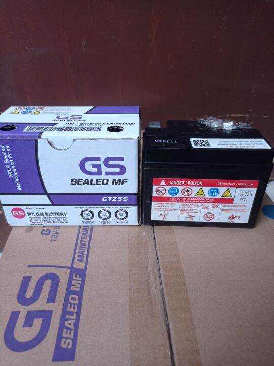 aki accu kering gs astra gtz5v beat vario 110. mio j.spin | Lazada ...