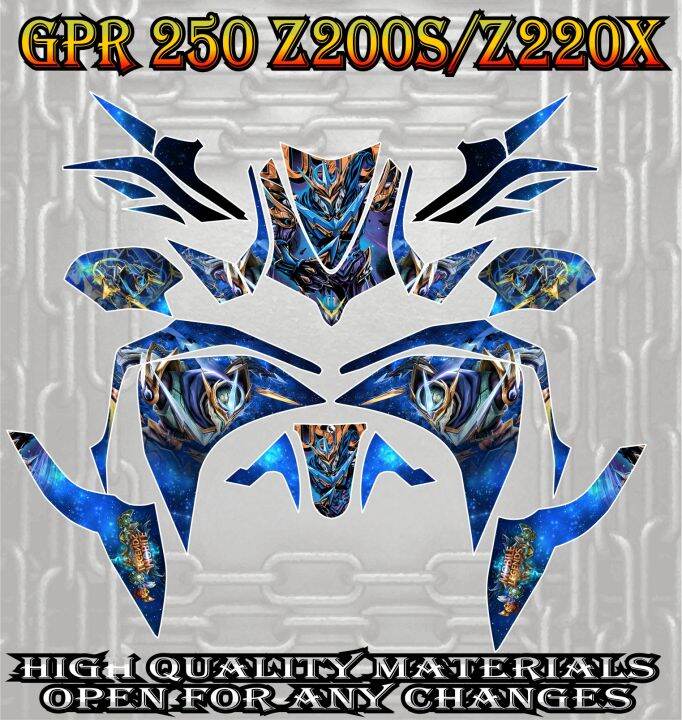 Motorstar GPR 250, Z200s, z200ii, xplorer decals sticker, Laminated ...
