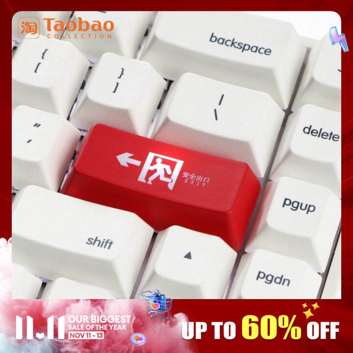 Personalized Transparent Keycap Safe Exit Backspace Backspace Key Enter ...