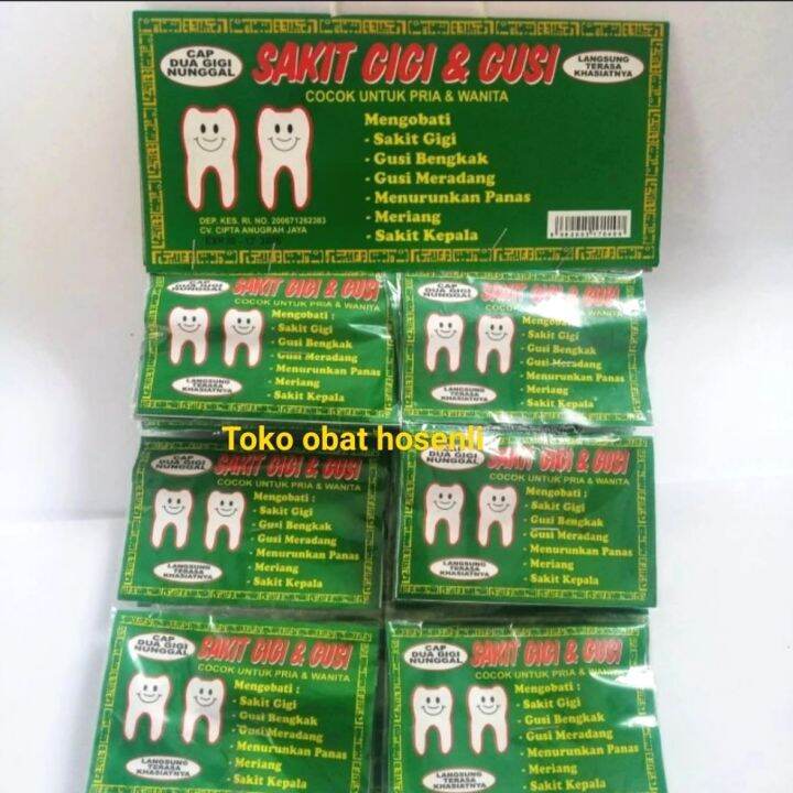OSAGI obat sakit gigi dan gusi dua nunggal 1 hanger 2 renceng isi 20 ...