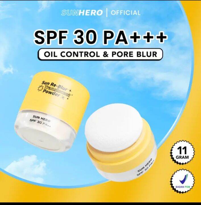 Sun Hero Sunscreen Sun Re-Blur Translucent Powder SPF 30 PA ++ | Lazada ...
