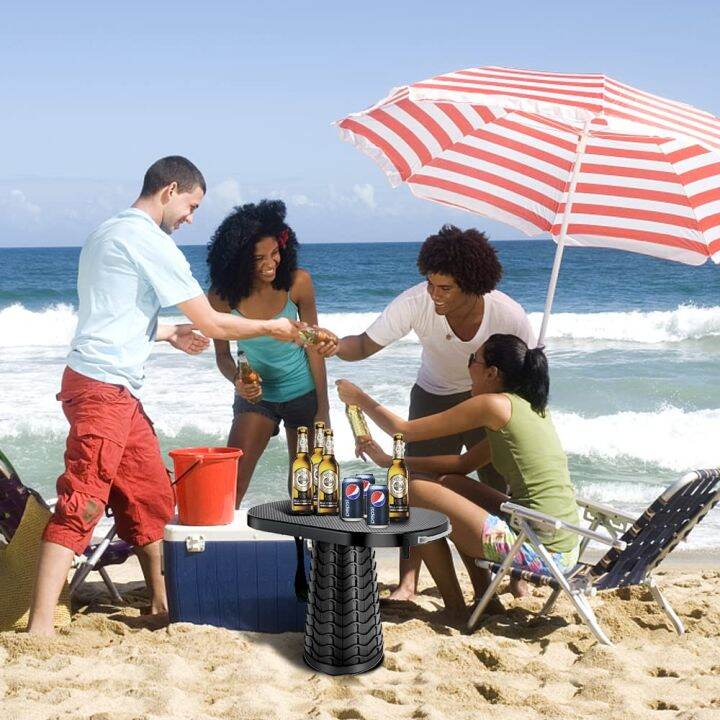 Small Portable Telescoping Table and Folding Stool for Picnic Beach ...
