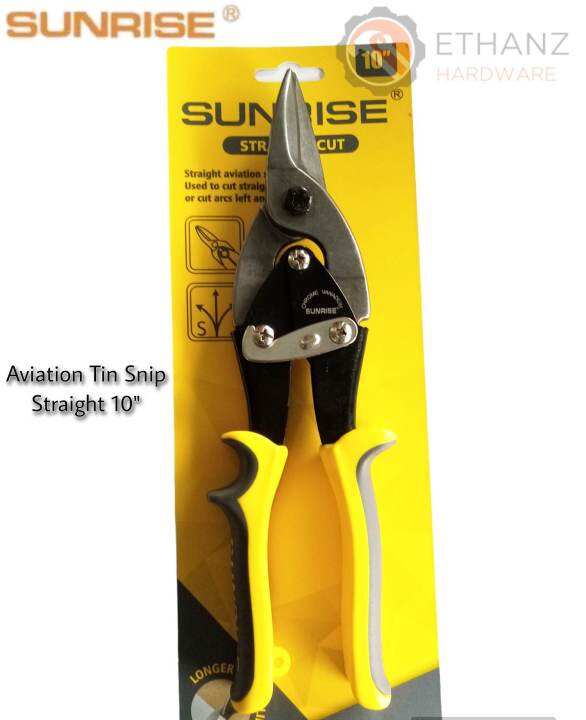 Aviation Tin Snip Straight Heavy Duty 10" Cr-V Steel Sunrise by Ethanz ...