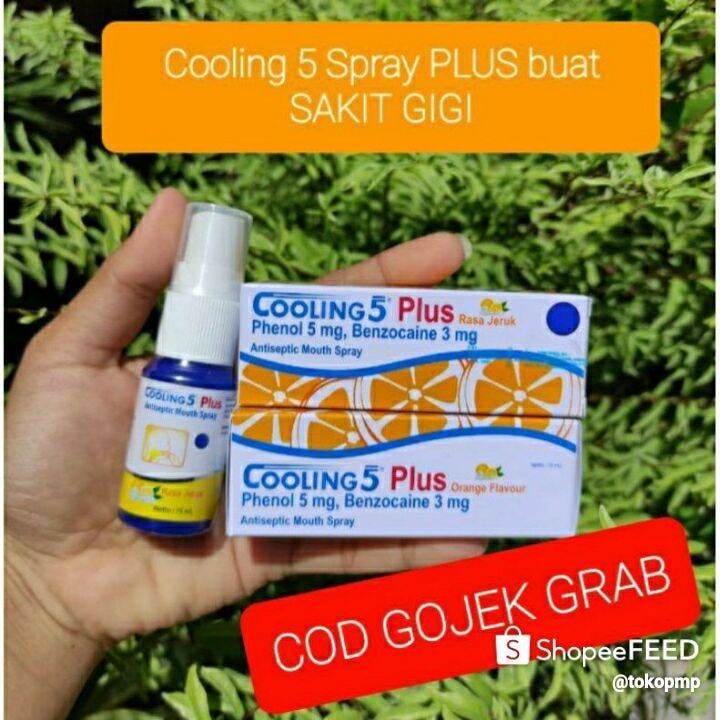 COOLING 5 SPRAY PLUS Rasa Jeruk ISI 15ml Buat tenggorokan wangi dan ...