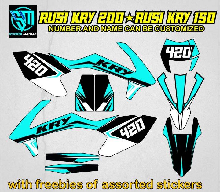Rusi KRY 200, Rusi KRY 150 full body decals | Lazada PH