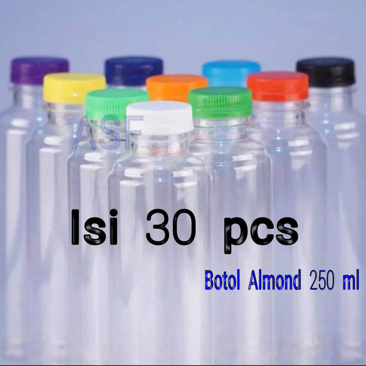Botol Almond 250 ml / Isi 30 Pcs Botol Almond / Botol Botol / Botol ...