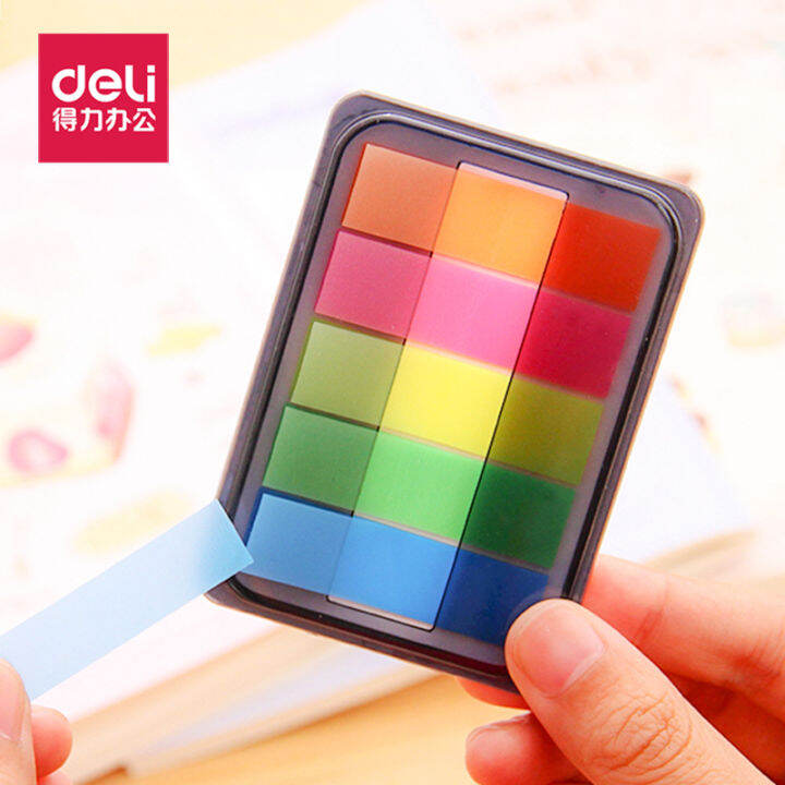 Deli Fluorescent Film Indicator Label 9060 Removable Classification ...