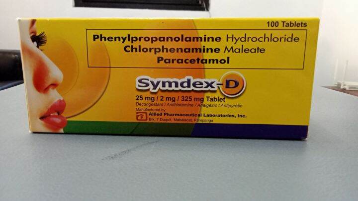 Symdex-D Tablet 25mg/2mg 325mg 100 Tablets | Lazada PH