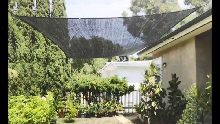 FUNPIONT Anti-ultraviolet Sun Shade Sail, Black Canopy Cloth,Durable ...