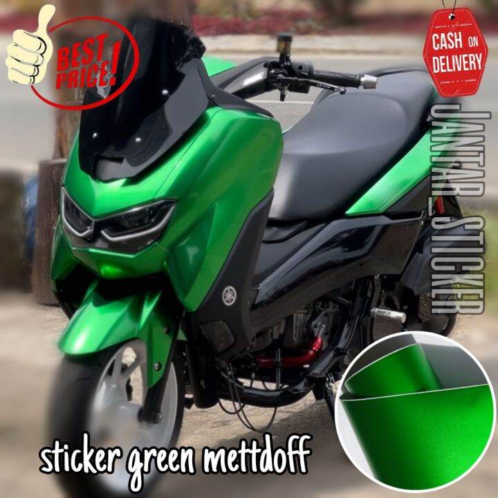 Sticker motor hijau satin doff stiker motor warna hijau scotlite hijau ...