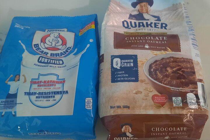 QUAKER CHOCOLATE OATMEAL 500g and BEAR BRAND 300g | Lazada PH