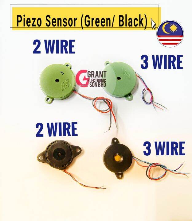 Piezoelectric piezo sensor sounder sensor 2wire 3wire with cover | Lazada