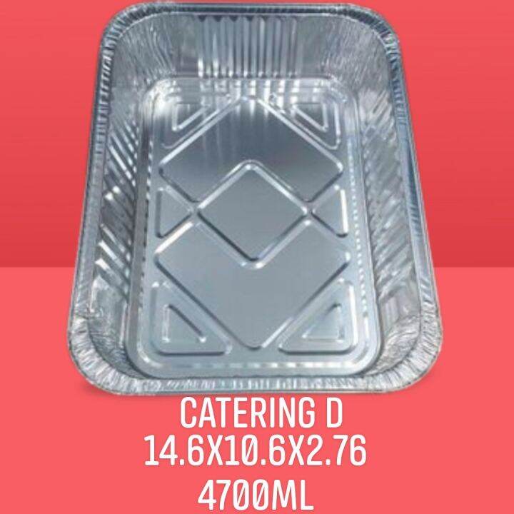 10/20/50pcs ALUMINUM TRAY W/ LID RE370 14.6x10.6x2.76 (4700ml) | Lazada PH