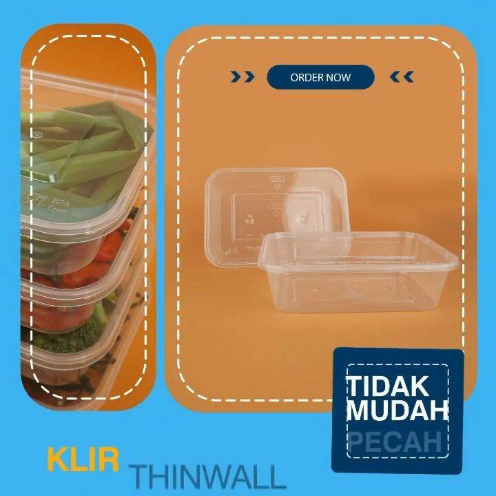 Thinwall Bowl Klir 200 Ml Tempat Makan Plastik Tempat Makan Plastik