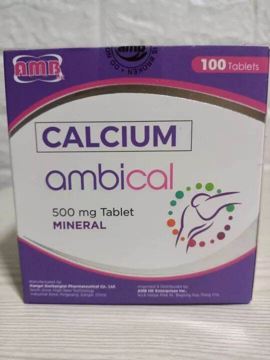 AMBICAL Calcium 500mg 100tablets | Lazada PH