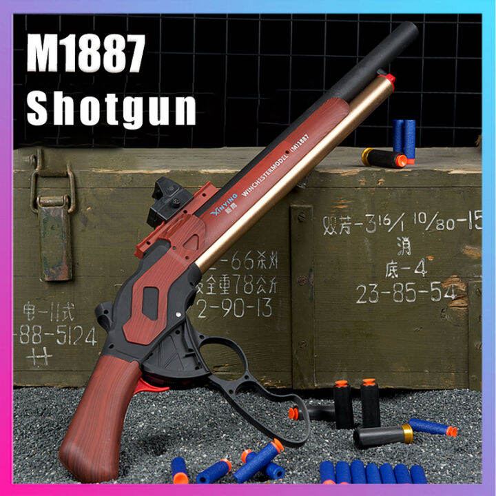 Airsoftgun/Pellet Guns/M1887 Winchester shell ejection nerf toy, drop down break barrel, 76cm ...