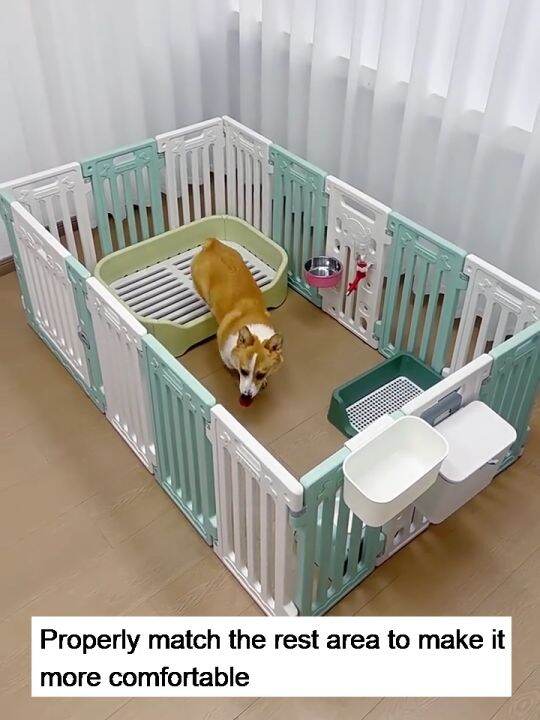 Pet enclosure cage dog detachable fence dog cat enclosure pet indoor ...