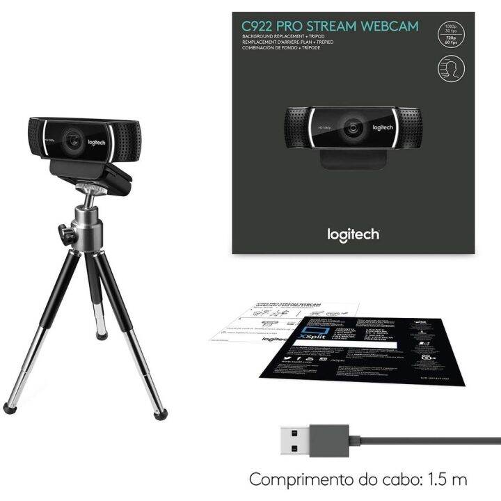 Logitech C922 Pro Stream Webcam 1080P Camera for HD Video Streaming ...
