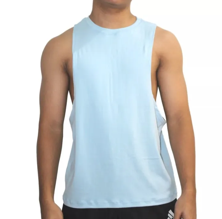 plain muscle tees (low cut) sleeveless sando for men | Lazada PH