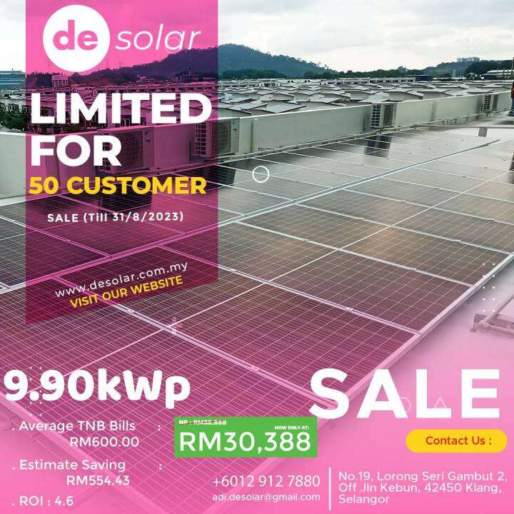 pakej solar lengkap 9.9kwp | Lazada