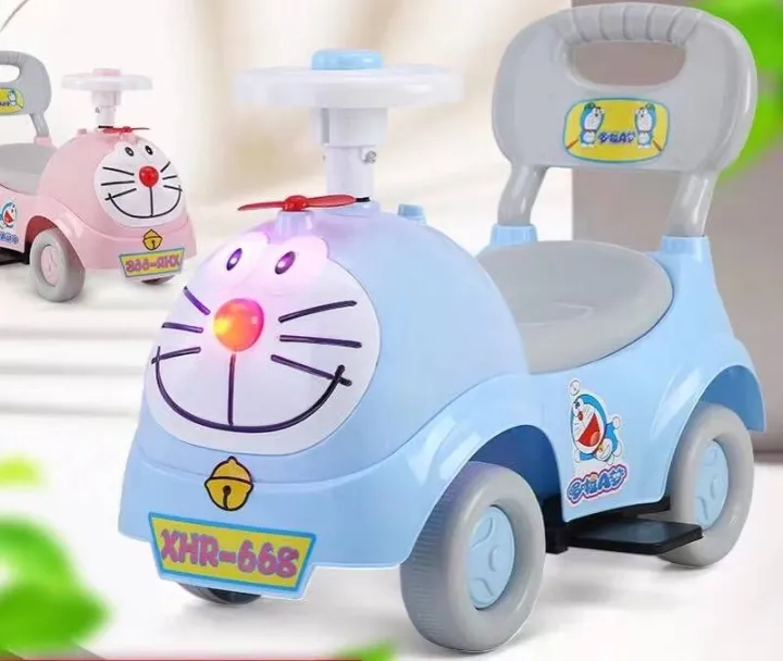 DDN Baby 4 wheels Doraemon ride on car for kids with light and music ...