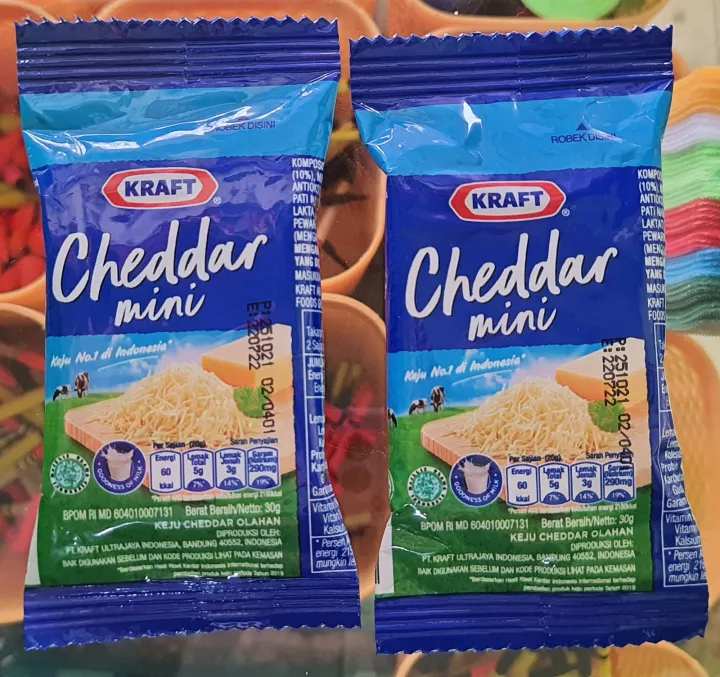 Keju Kraft Cheddar Mini Kemasan kecil 30gram | Lazada Indonesia