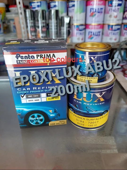 COD-CAT PENTA LUX EPOXI EPOXY PRIMER SURFACER ABU & PUTIH & HITAM 2 ...