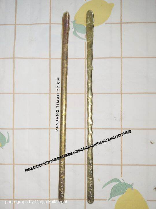 timah solder/patri batangan warna kuning gold kualitas no.1 harga per ...