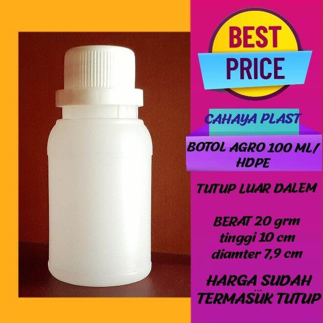 Botol Agro 100Ml-Botol Plastik 100Ml-Botol Labor 100Ml-Per 50 Pcs Free ...